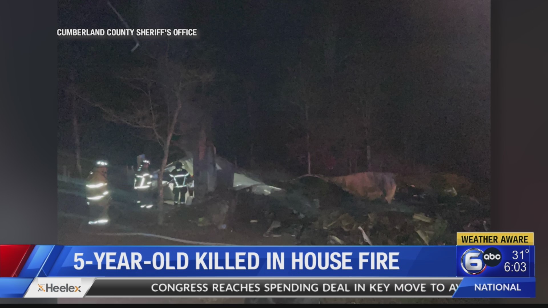 5-year-old killed in Cumberland County house fire – WKRN News 2
