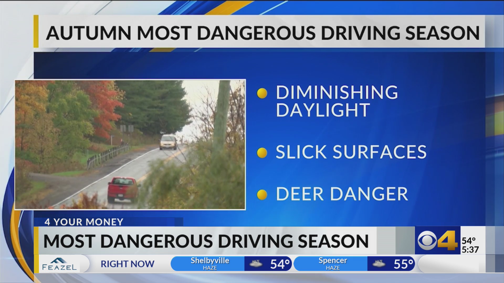 Autumn most dangerous driving season for Hoosiers – WTTV CBS4Indy