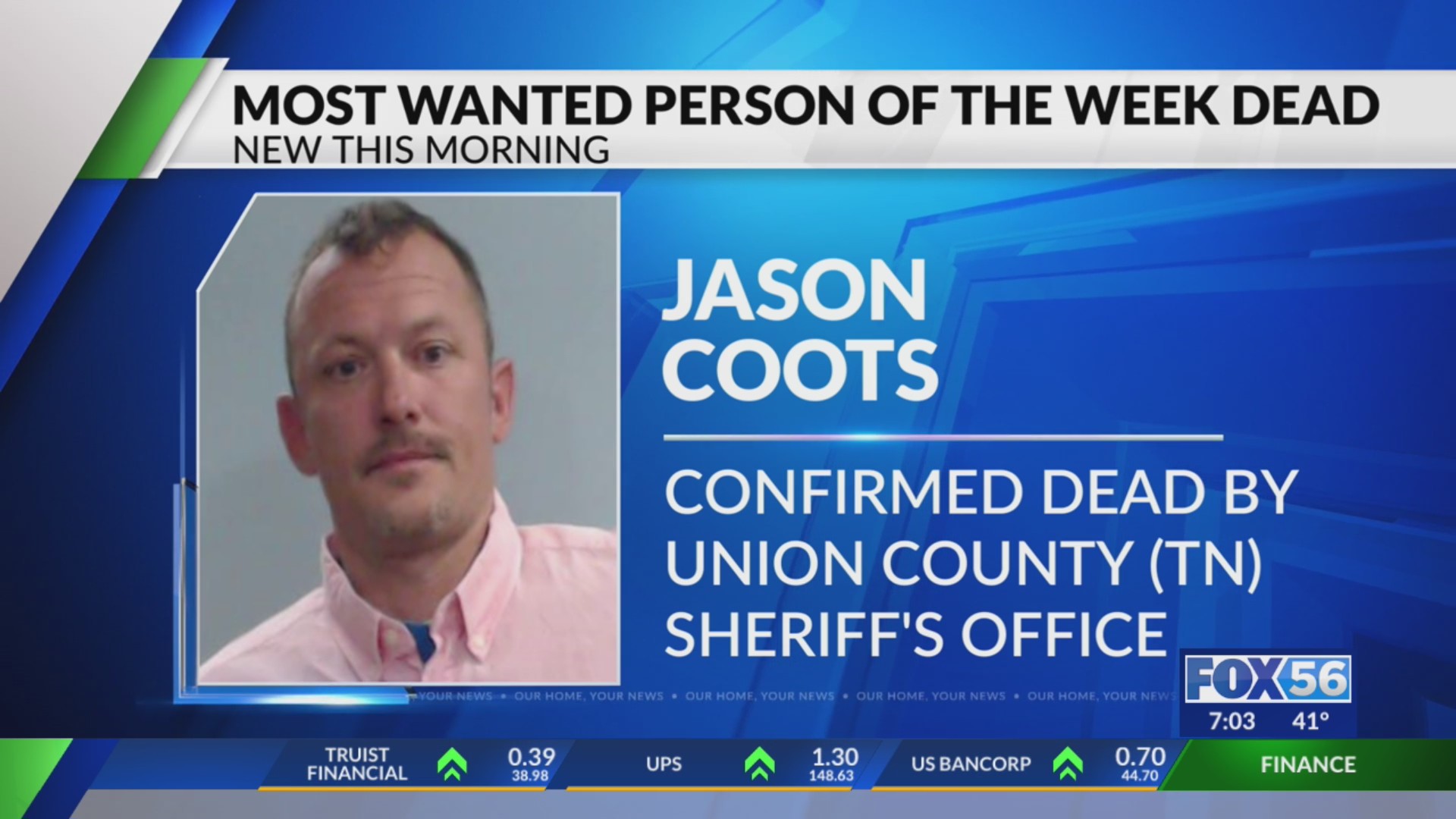 Most wanted person of the week confirmed dead – FOX 56 News