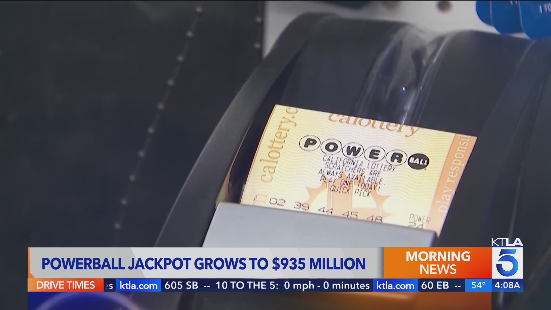 Still climbing: Powerball jackpot increases to $935 million – KTLA