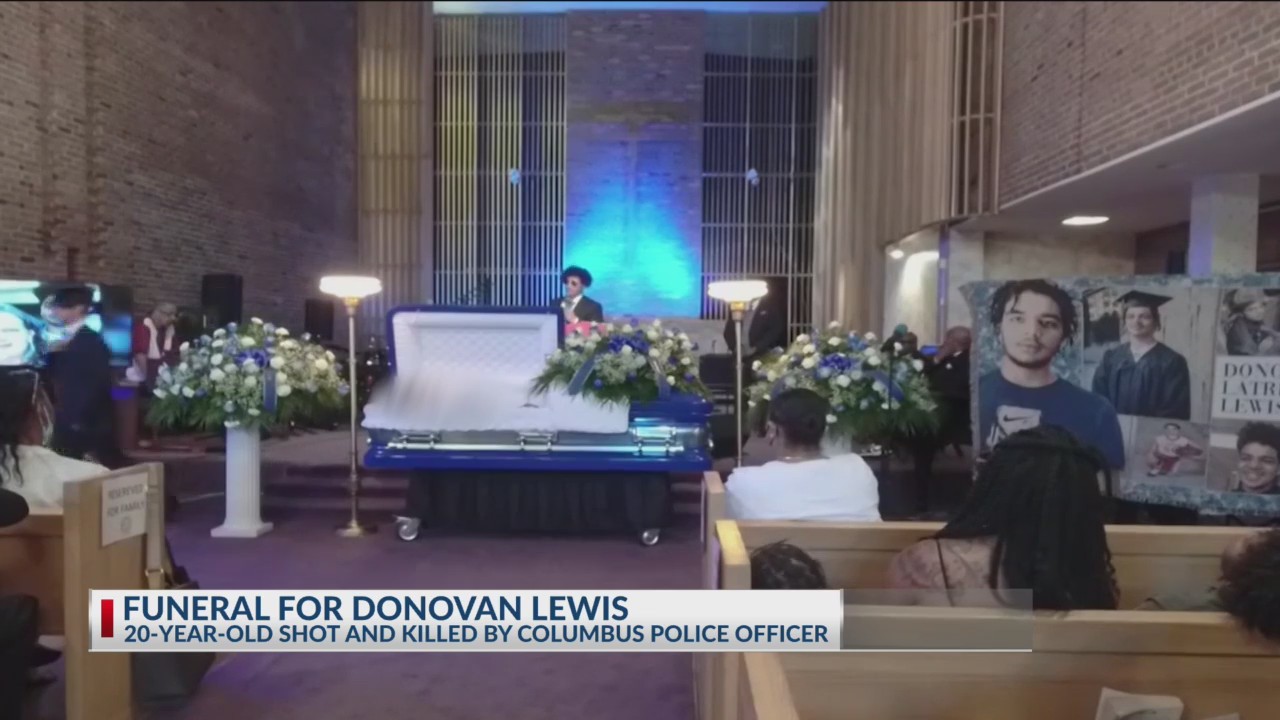 Funeral held for 20-year-old Donovan Lewis shot and killed by Columbus ...