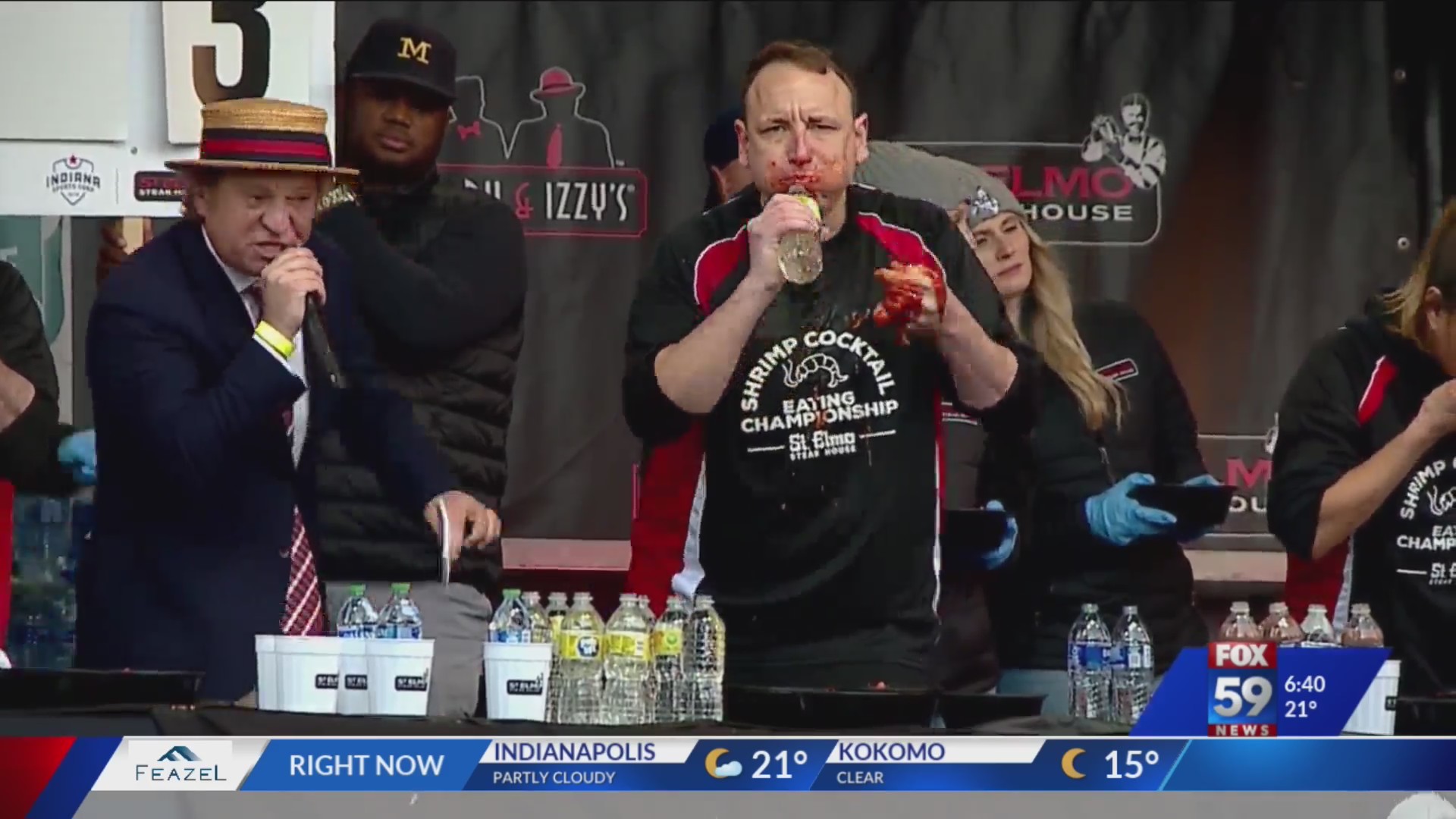Joey Chestnut loses St. Elmo shrimp cocktail eating competition – Fox 59