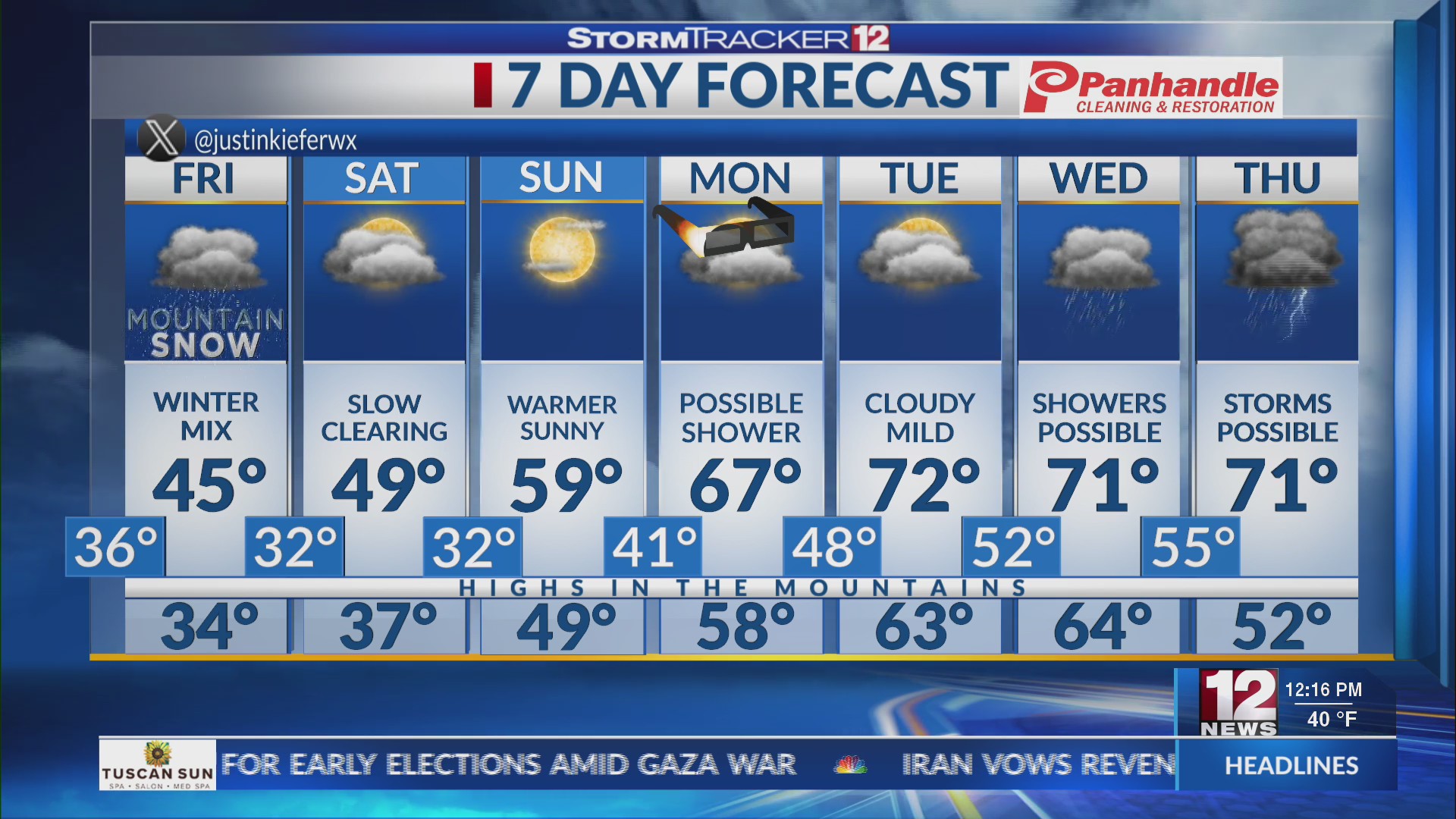Storm Tracker 12 Weather Forecast Thursday Afternoon Update – WBOY.com