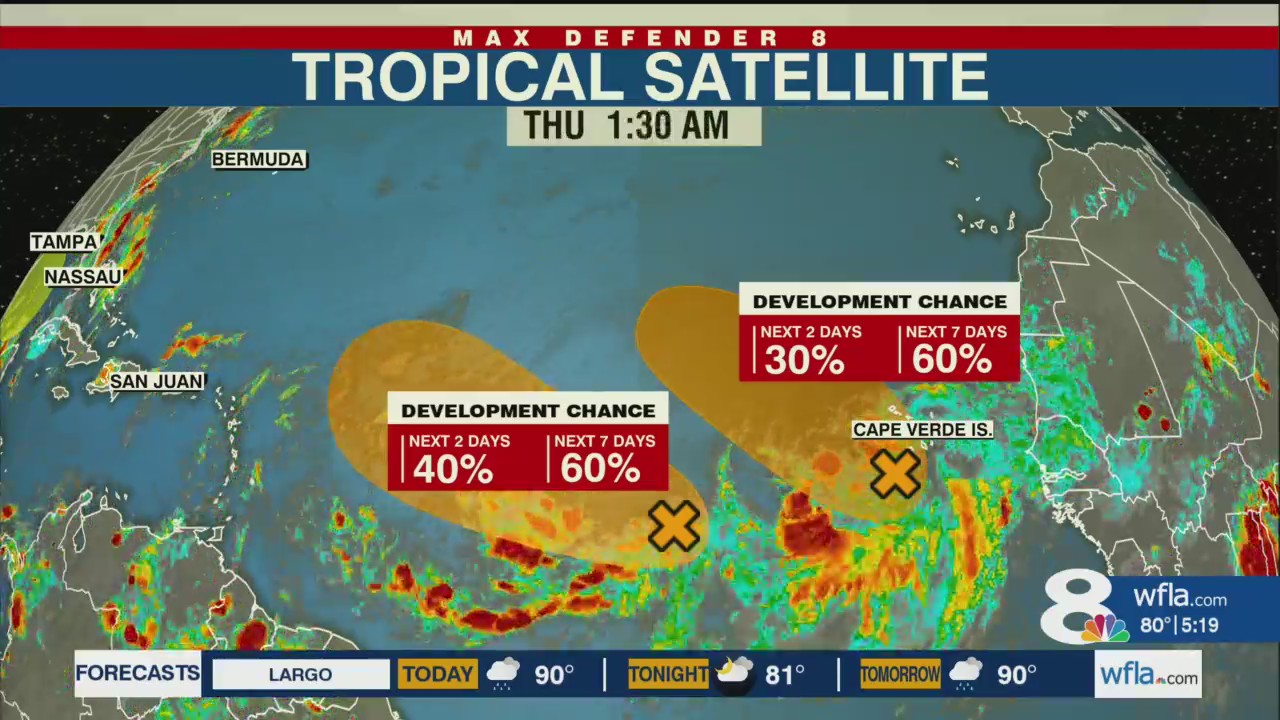 Tropics heat up as 2 tropical waves march across Atlantic, 1 pops up in ...