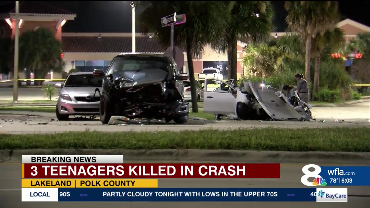 3 teenagers killed in multi-vehicle Florida crash – WFLA