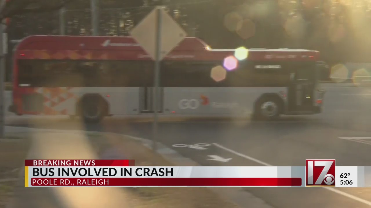 Raleigh bus, 2 vehicles collided on Poole Road, police say – CBS17.com