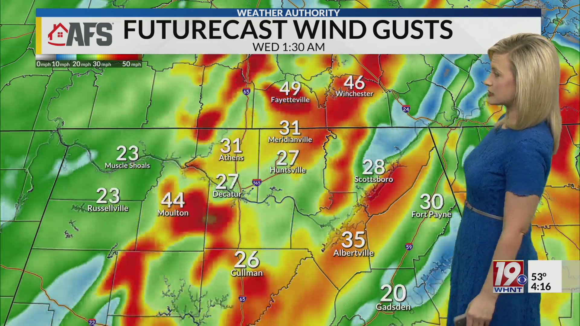 4 p.m. Weather Update on January 24, 2023 – WHNT.com