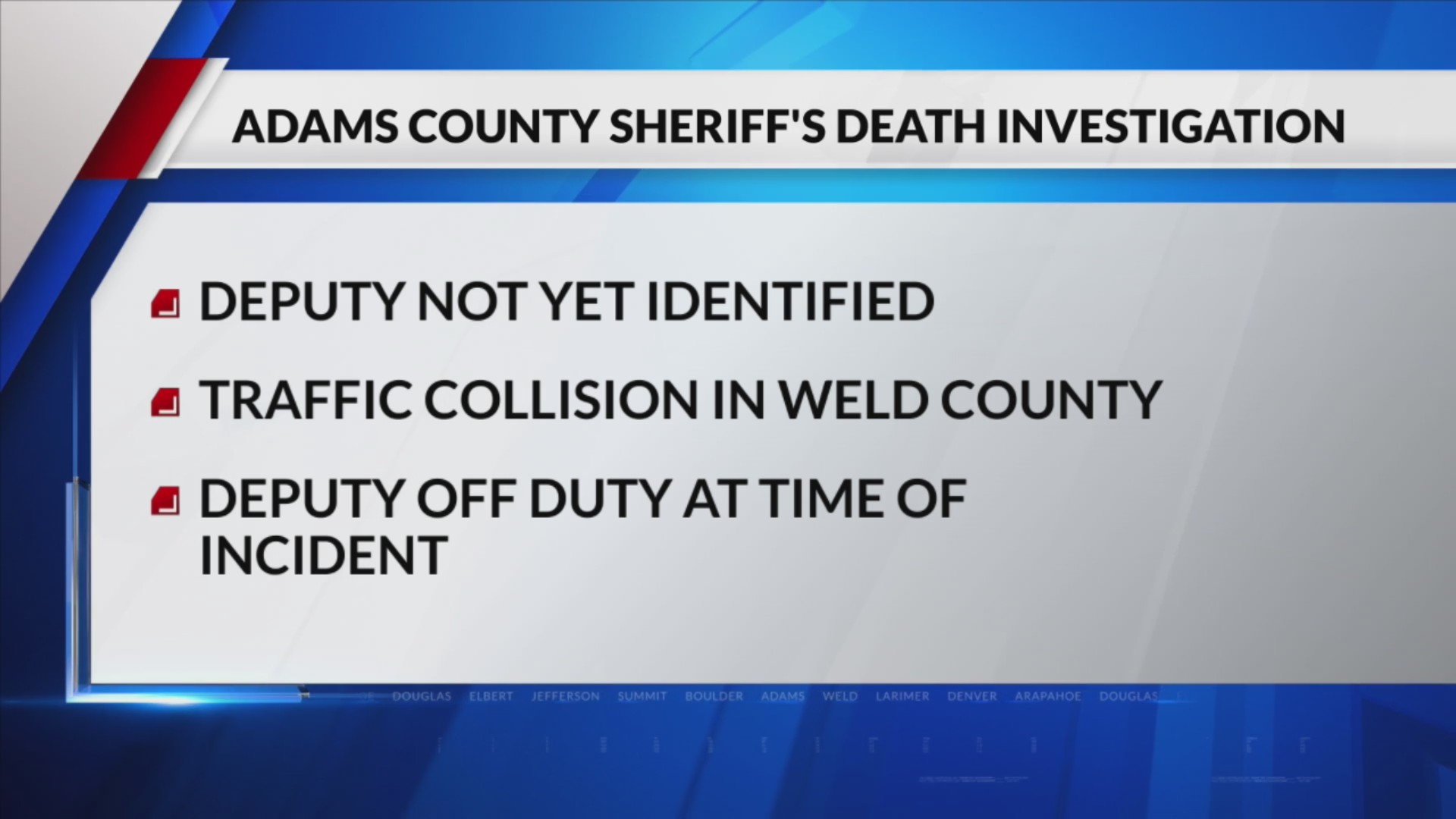 Adams County Sheriff’s deputy dies in crash – FOX31 Denver