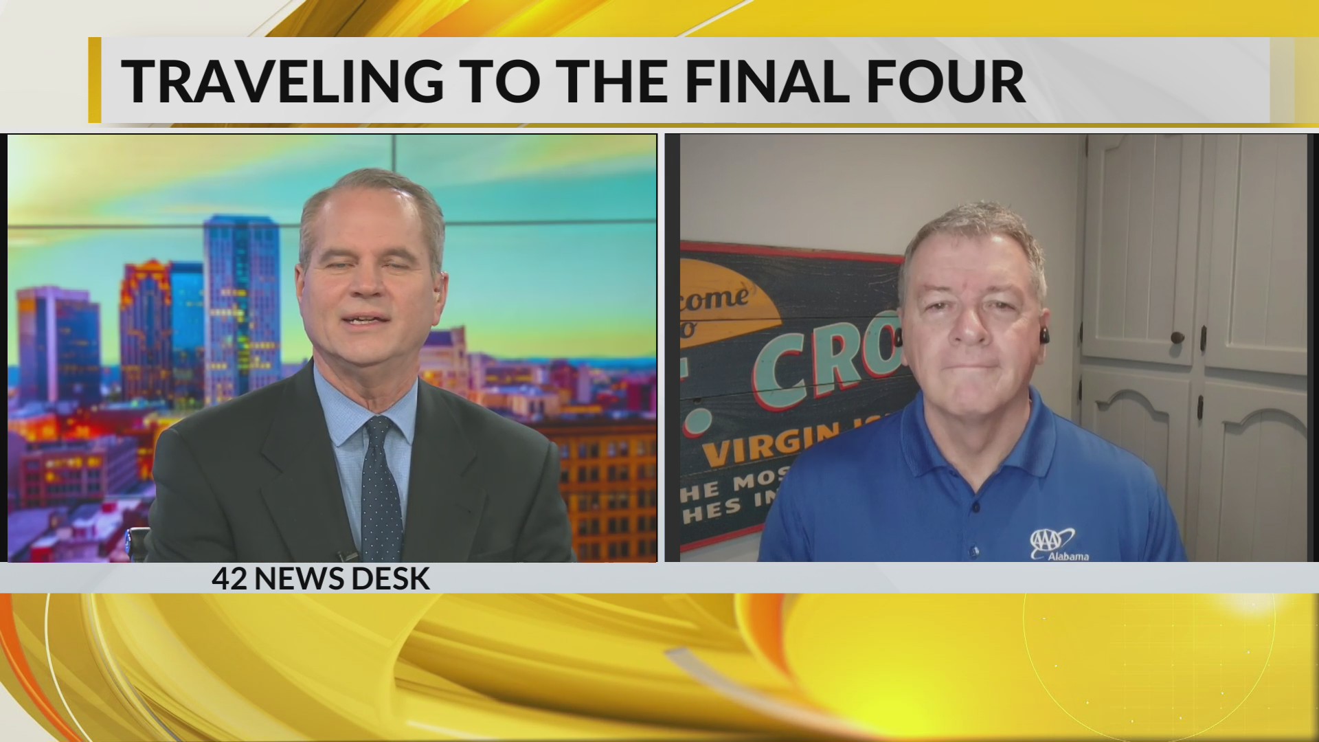 Clay Ingram with AAA speaks on traveling to the Final Four – CBS 42