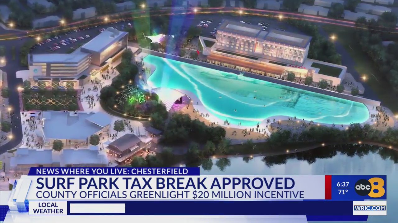 Future Chesterfield surf park getting $20 million tax break – WRIC ABC ...