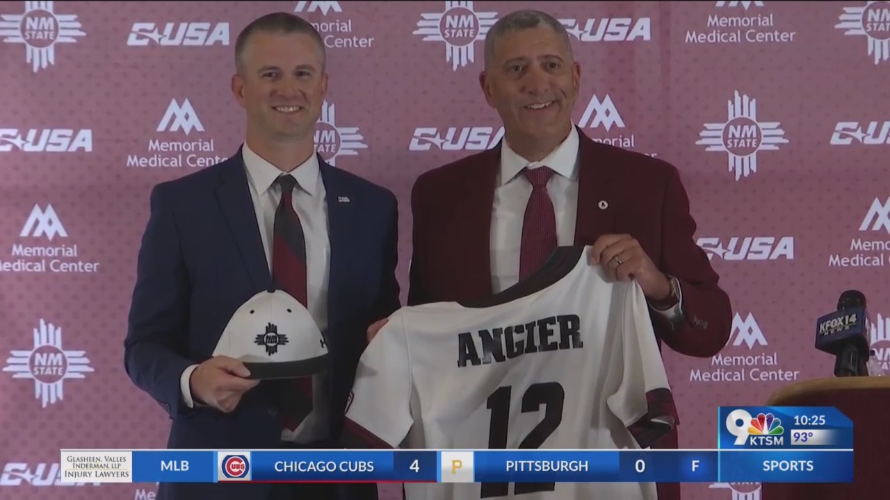 New Mexico State introduces Jake Angier as new baseball coach | KTSM 9 ...
