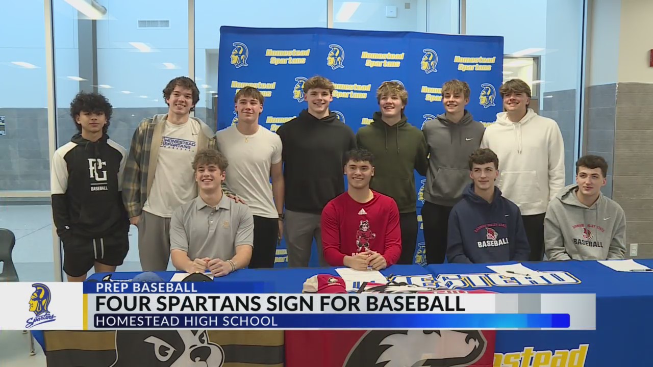 Homestead’s Alex Graber, Mason Weaver, Jacob Bardwell, and Nathan ...