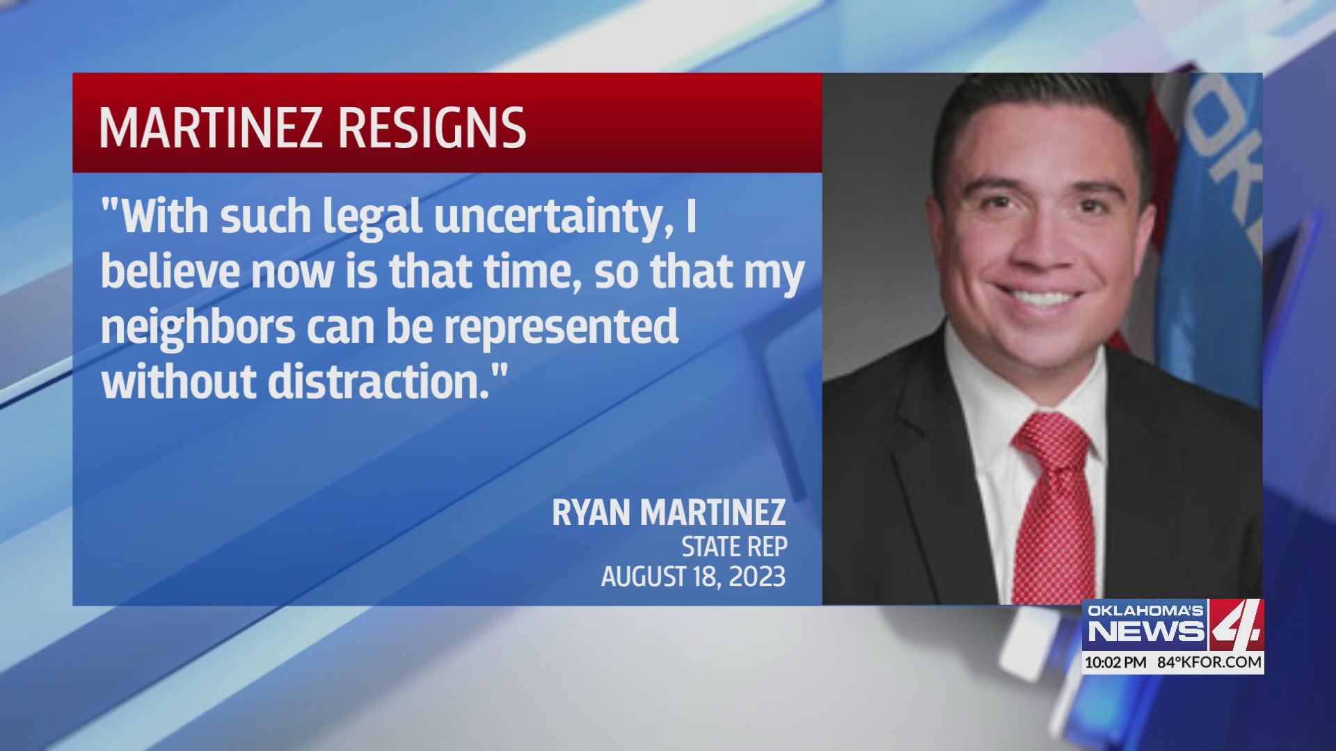 Ryan Martinez to resign Sept 1 – KFOR.com Oklahoma City