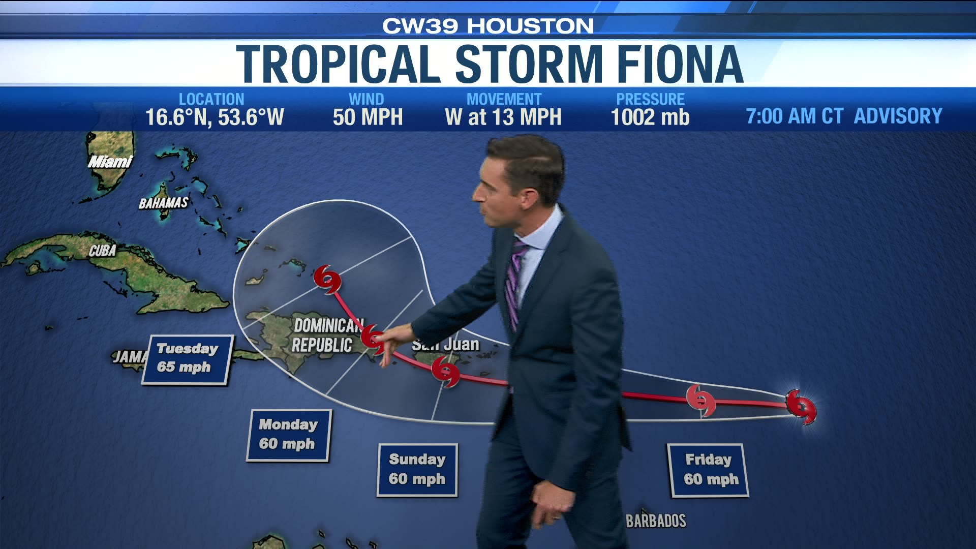 Chief meteorologist Adam Krueger tracks the tropics – CW39 Houston