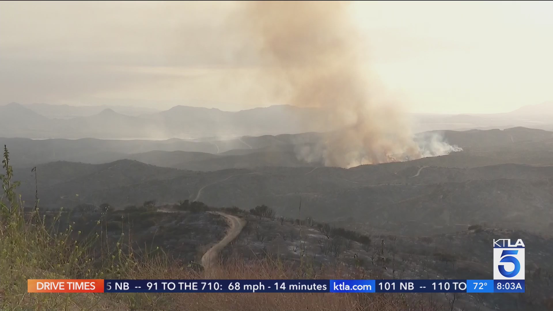 Rapidly spreading ‘Rabbit Fire’ continues to burn in Riverside County ...