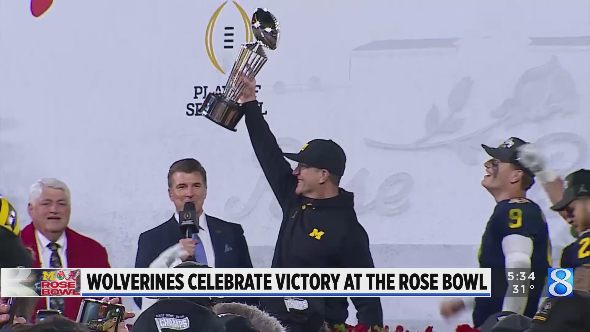 Wolverines celebrate victory at the Rose Bowl – KHON2