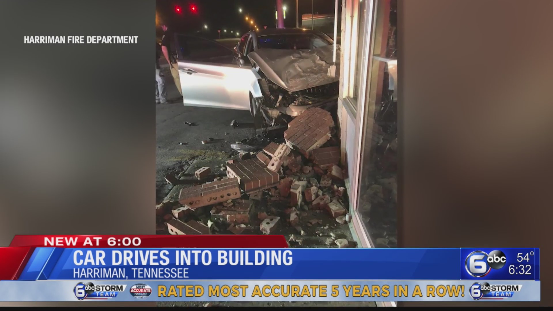 Car drives into building in Harriman – WATE 6 On Your Side