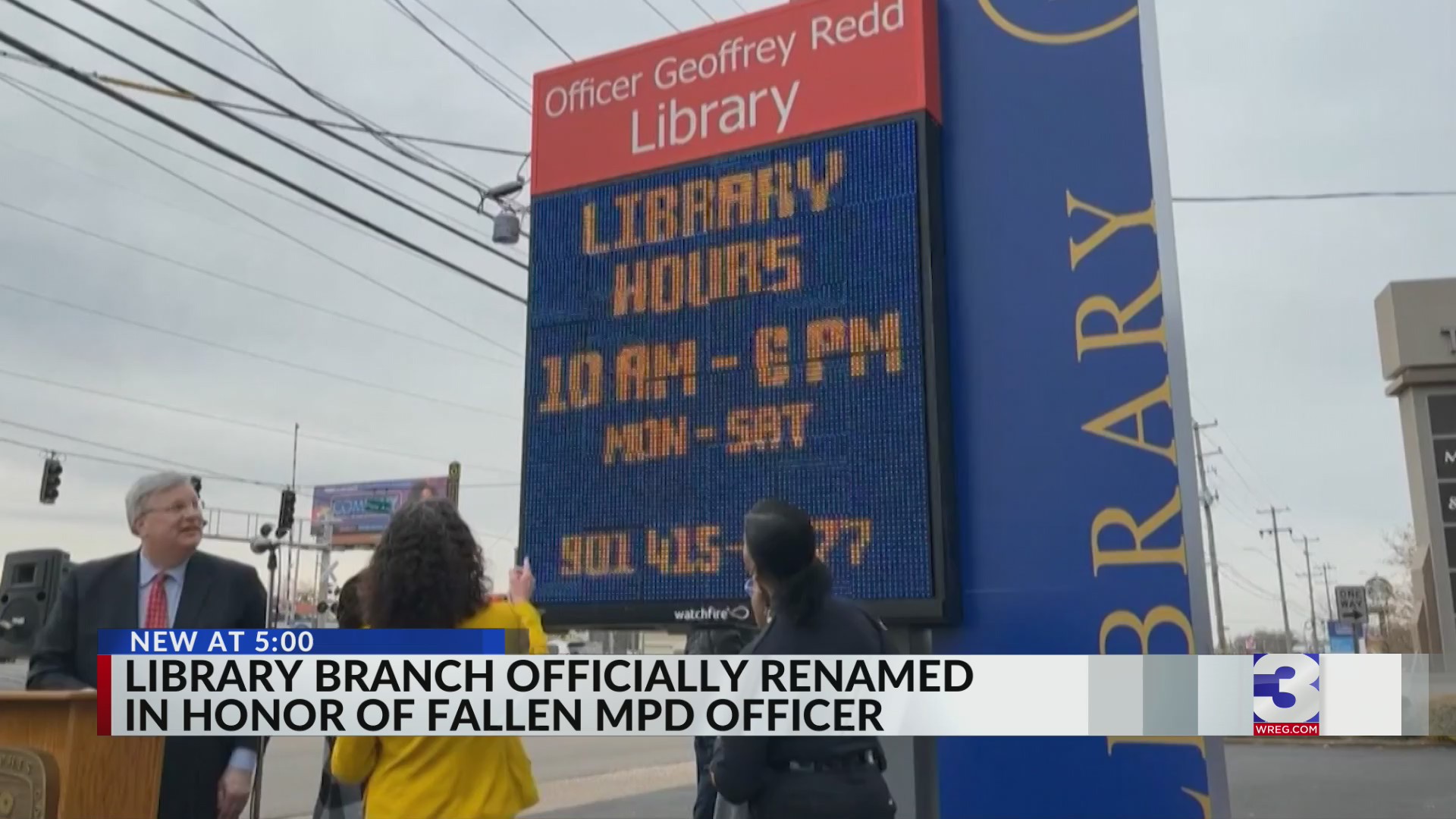 Library branch officially renamed in honor of fallen MPD officer – WREG.com