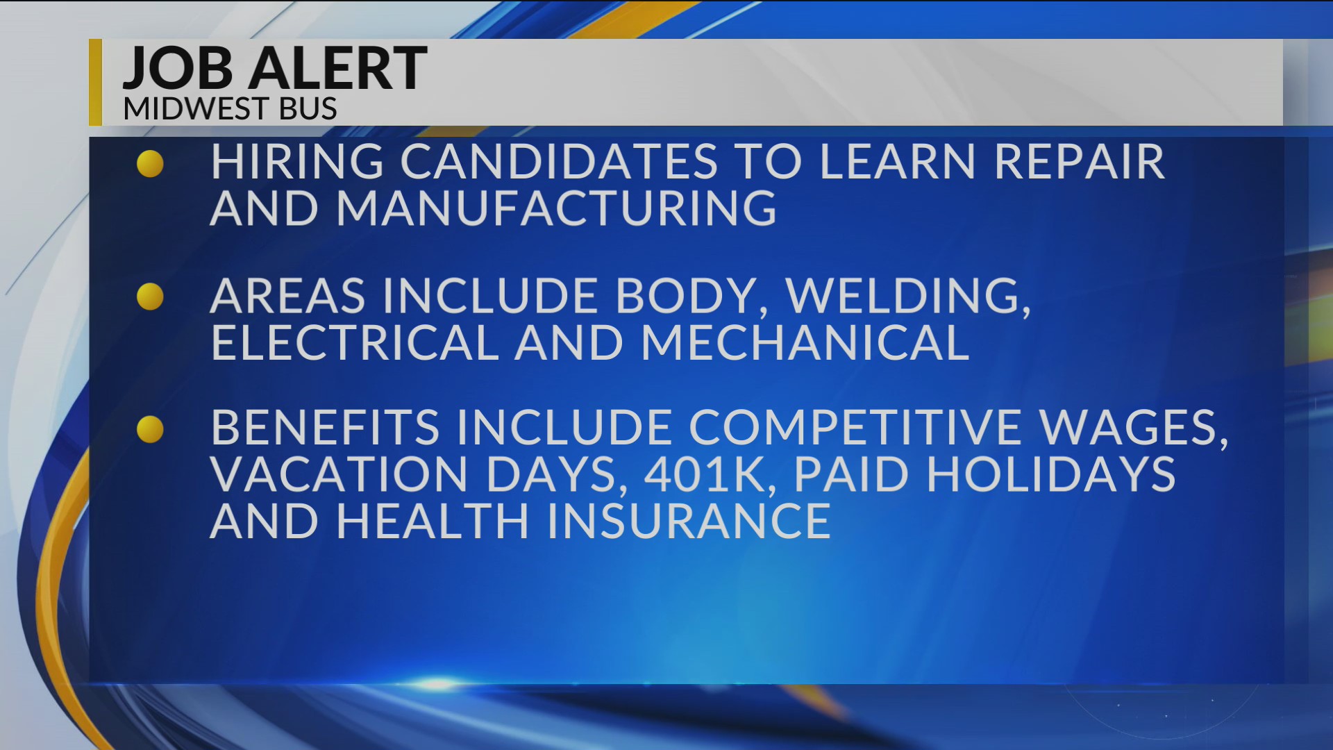 JOB ALERT: Midwest Bus is hiring – WLNS 6 News