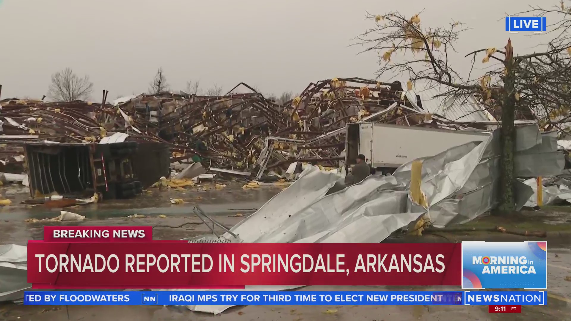 Updates on reported tornado in Springdale, Arkansas | Morning in ...