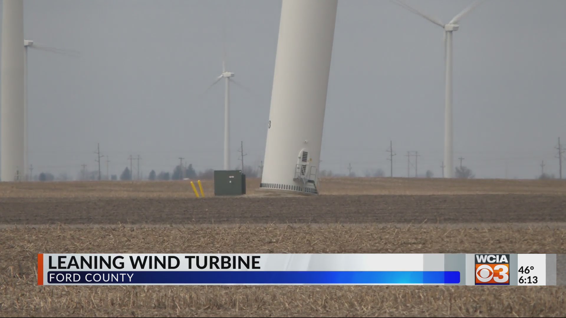 Leaning wind turbine near Paxton – WCIA.com