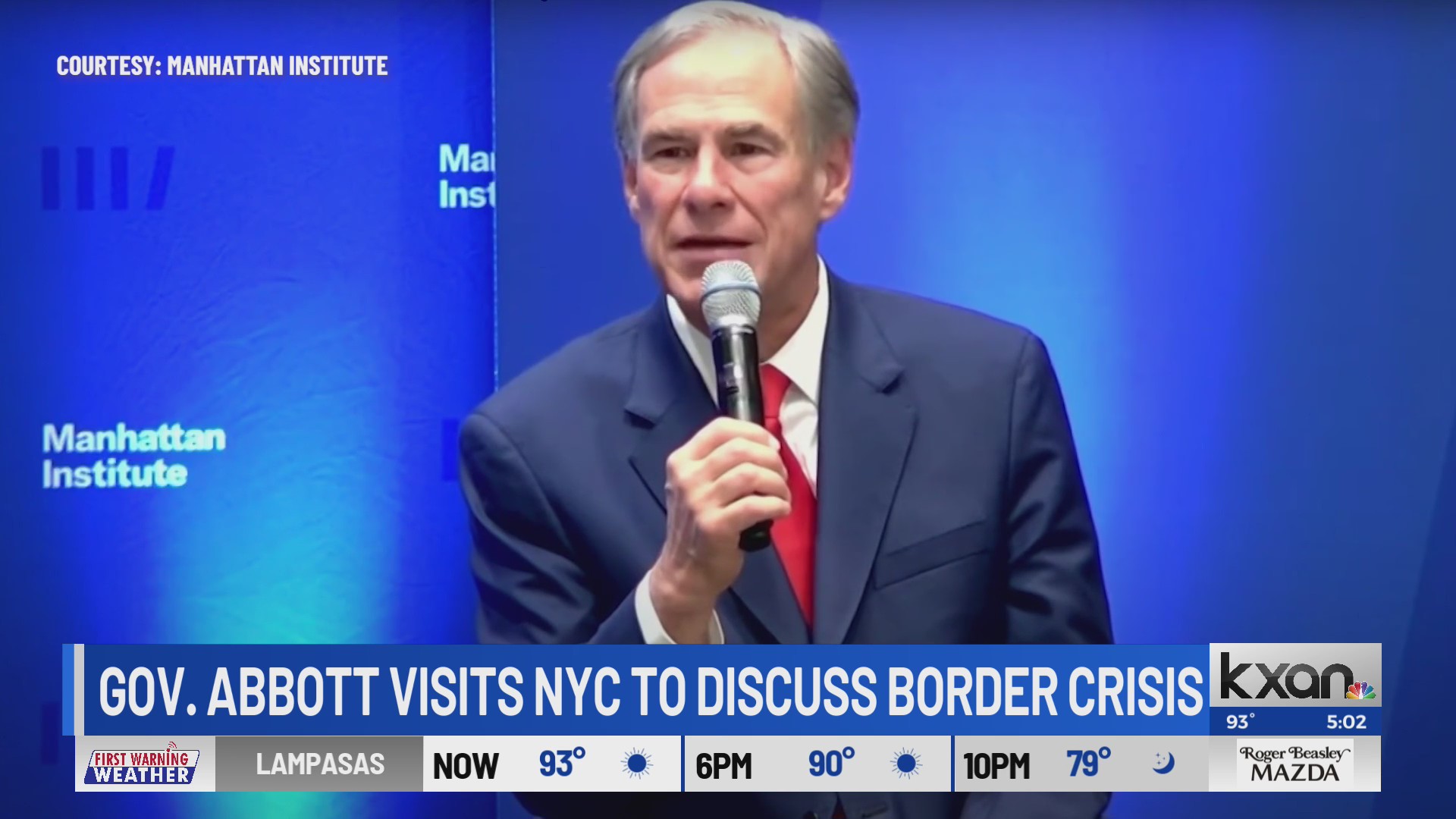 As more migrant buses arrive, Gov. Abbott visits New York City to talk ...