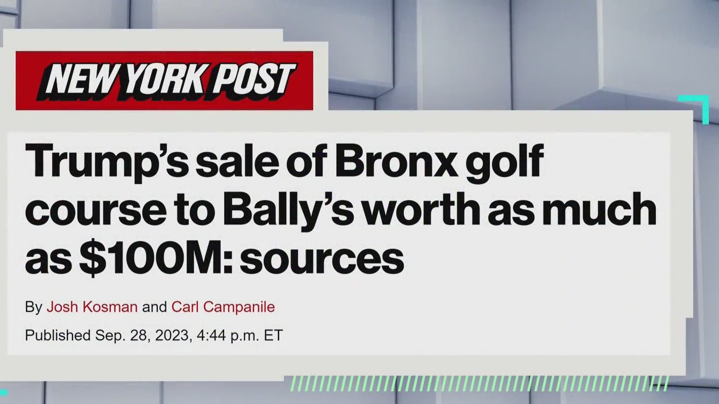 Trump’s sale of Bronx golf course worth up to $100 million | NewsNation ...
