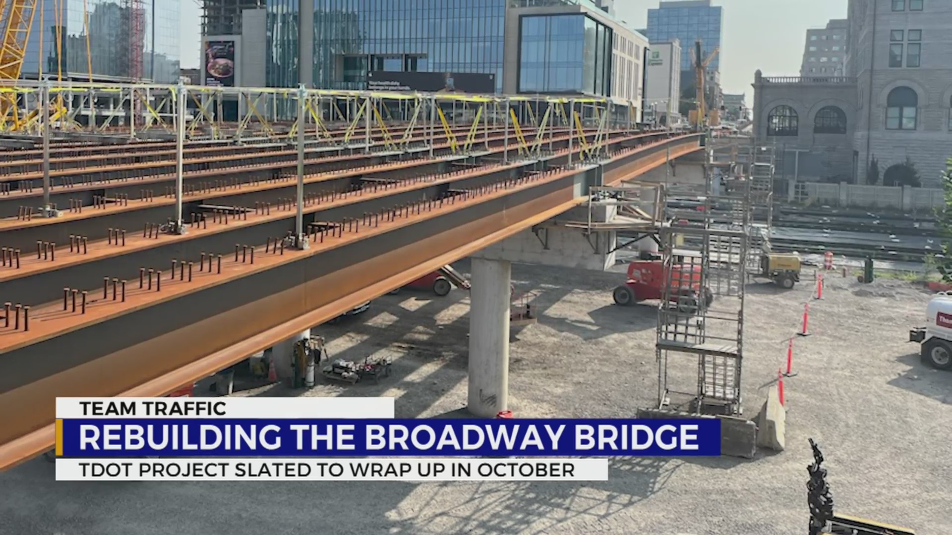 TDOT officials give status update on Broadway Bridge construction ...