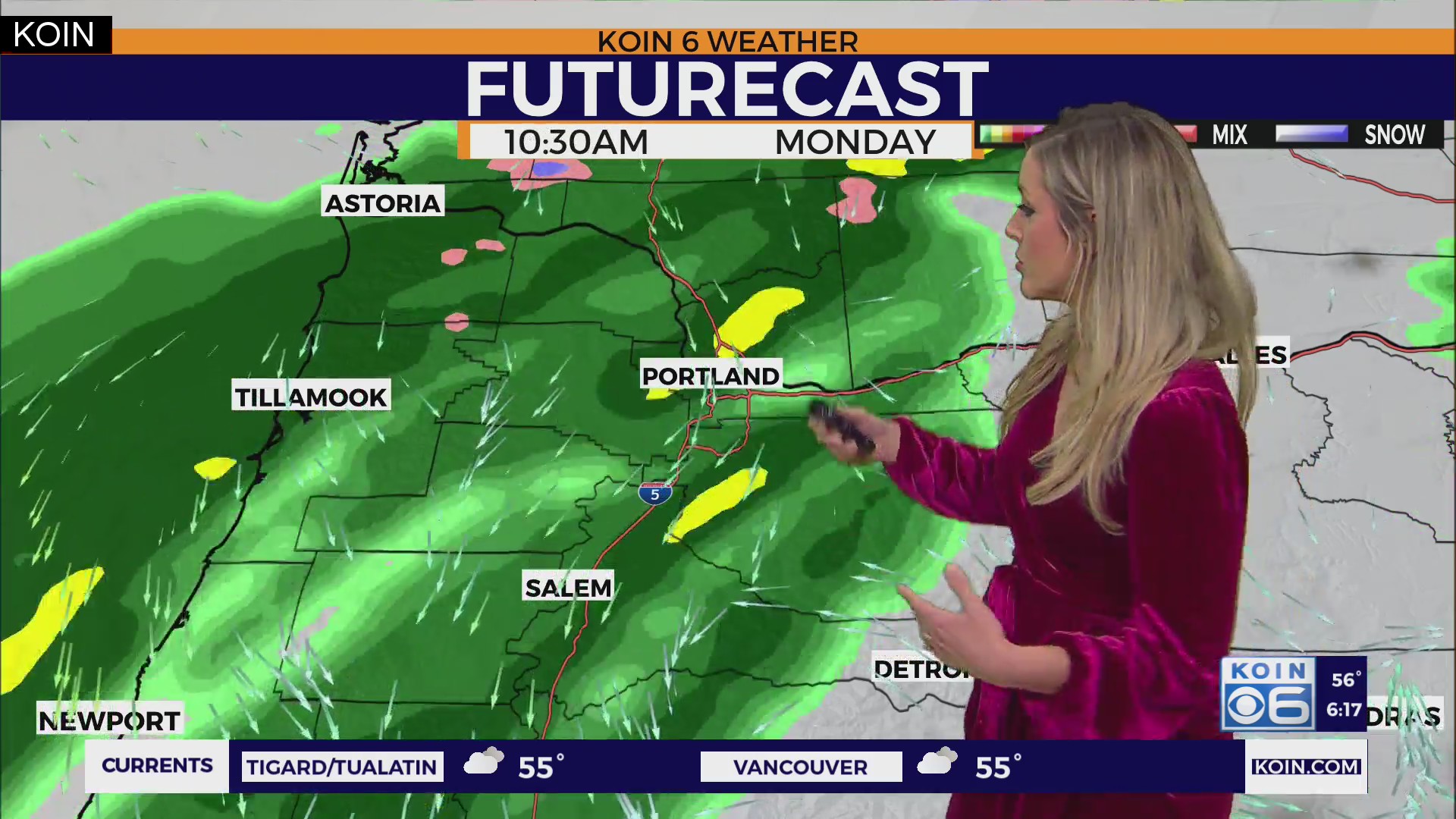 Portland weather forecast: Steady rain continues – KOIN.com