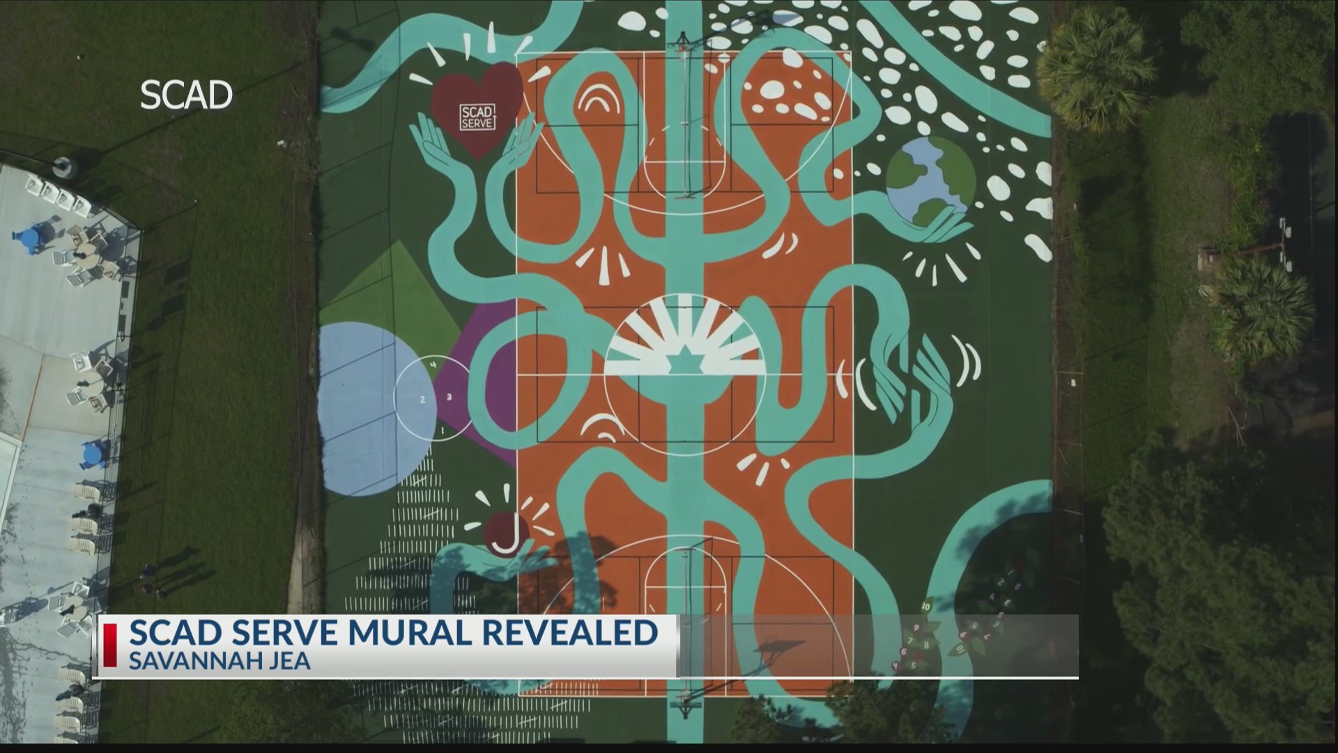 SCAD beautifies basketball court at Jewish Educational Alliance – WSAV-TV