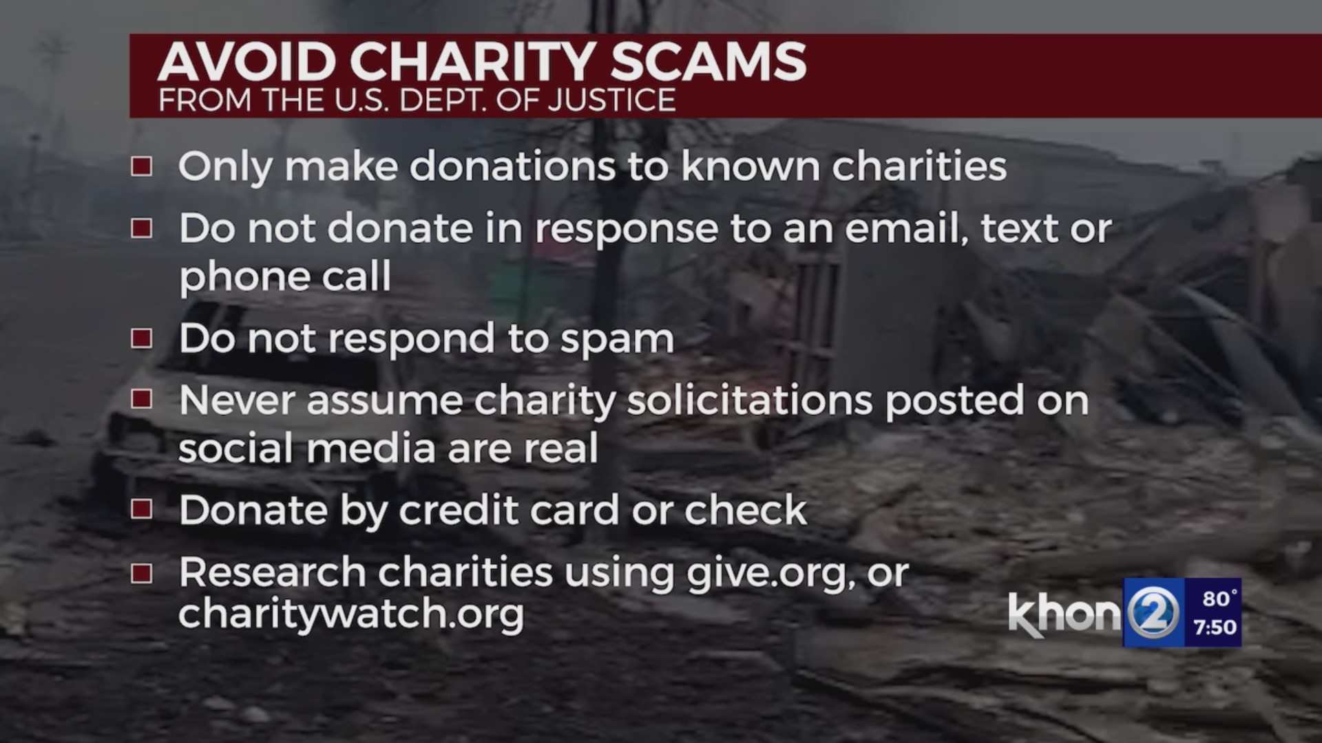 Beware of common, fake charity schemes during times of disaster and ...