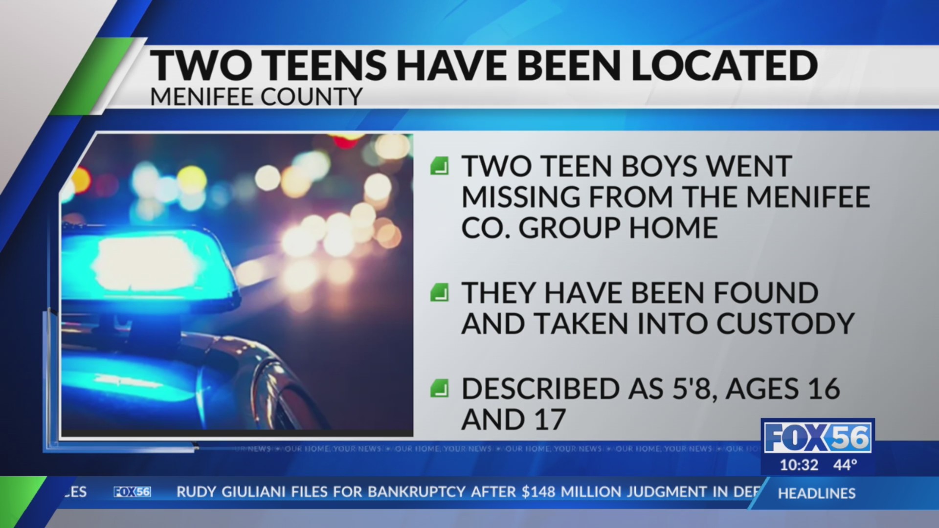 Menifee County Sheriff’s Office locates missing teenagers – FOX 56 News