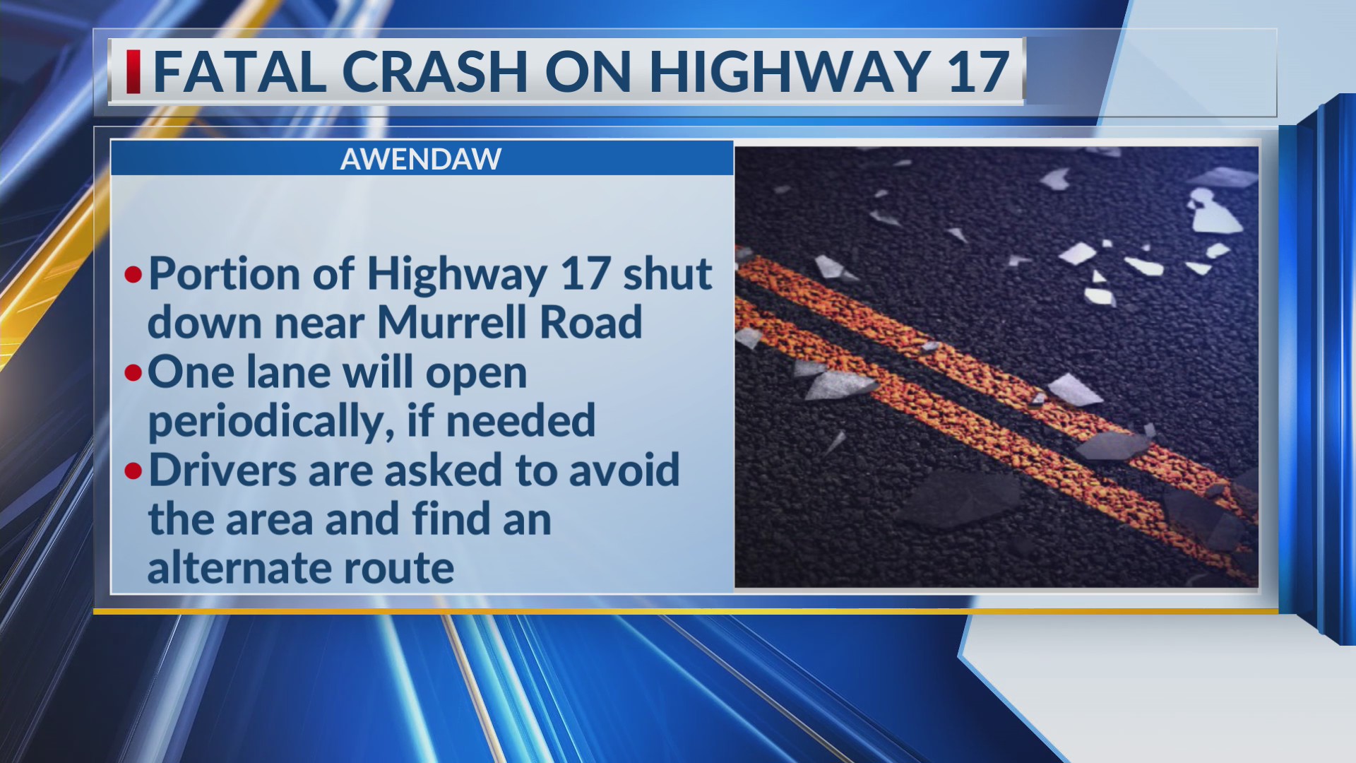 Part of Highway 17 closed in Awendaw due to fatal collision – WCBD News 2