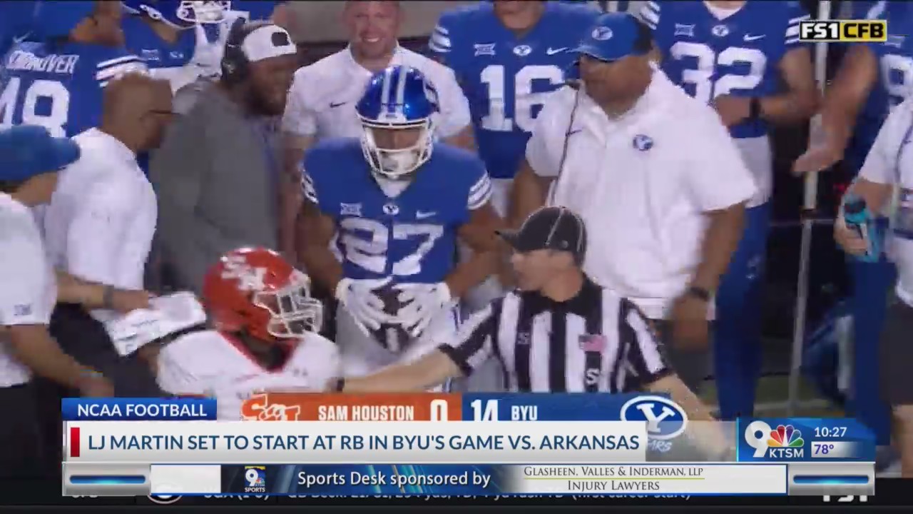 LJ Martin to get start in BYU’s upcoming game against Arkansas – KTSM 9 ...