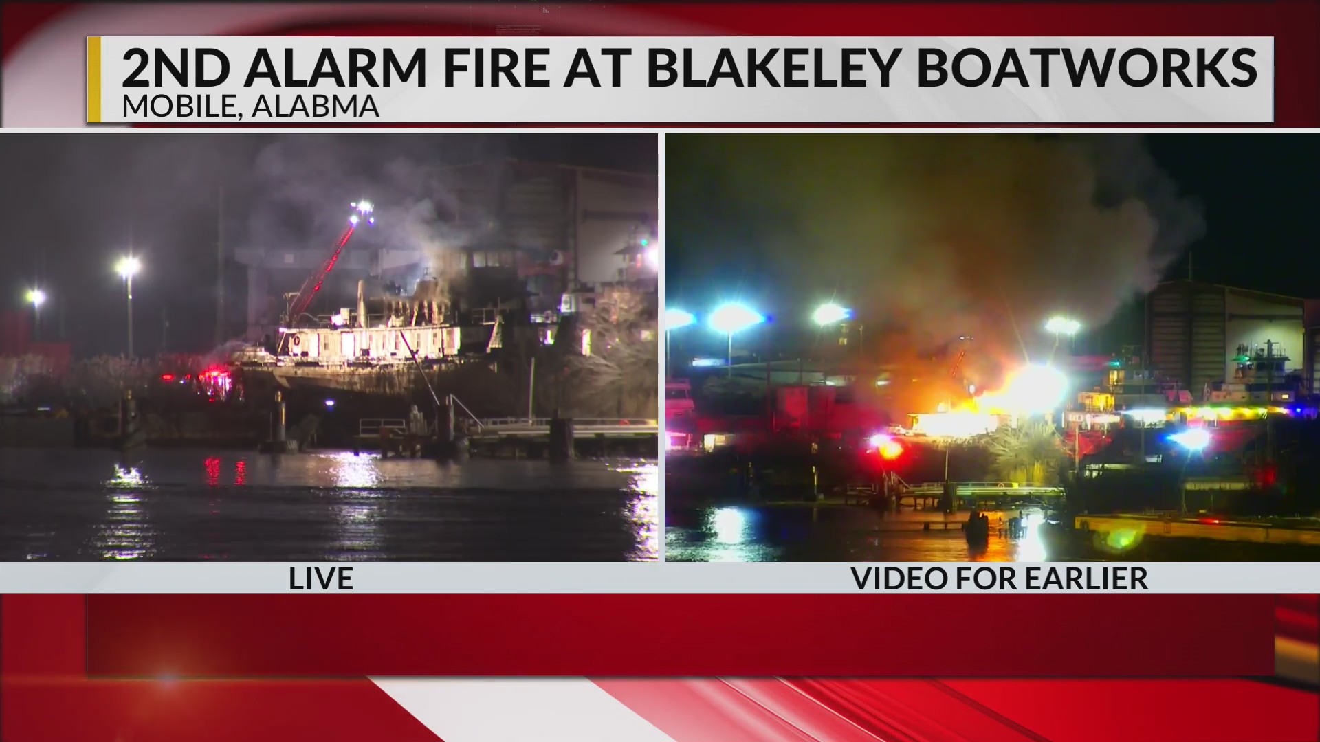 Large boat fire at Blakeley BoatWorks dock: Mobile Fire-Rescue – WKRG ...