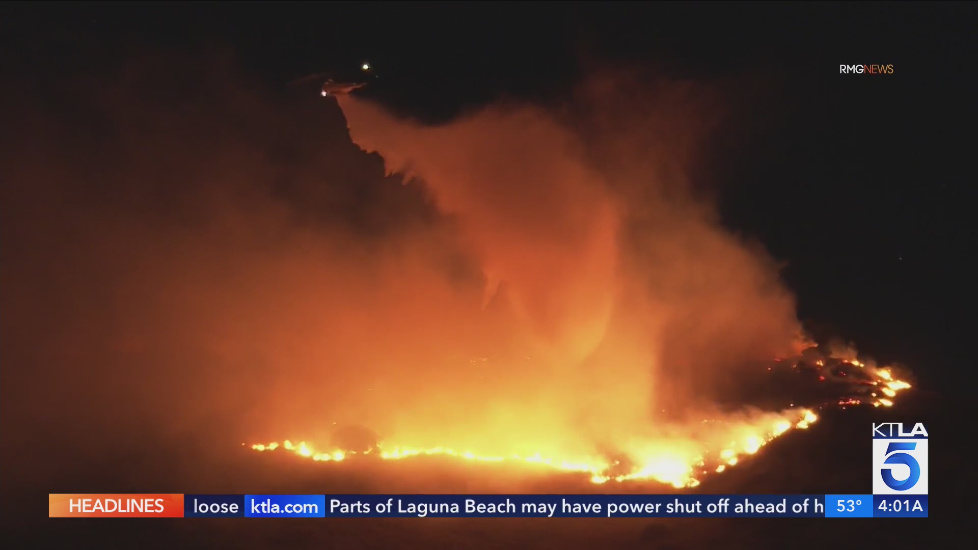 Fire crews work to contain overnight brush fire in San Fernando Valley ...