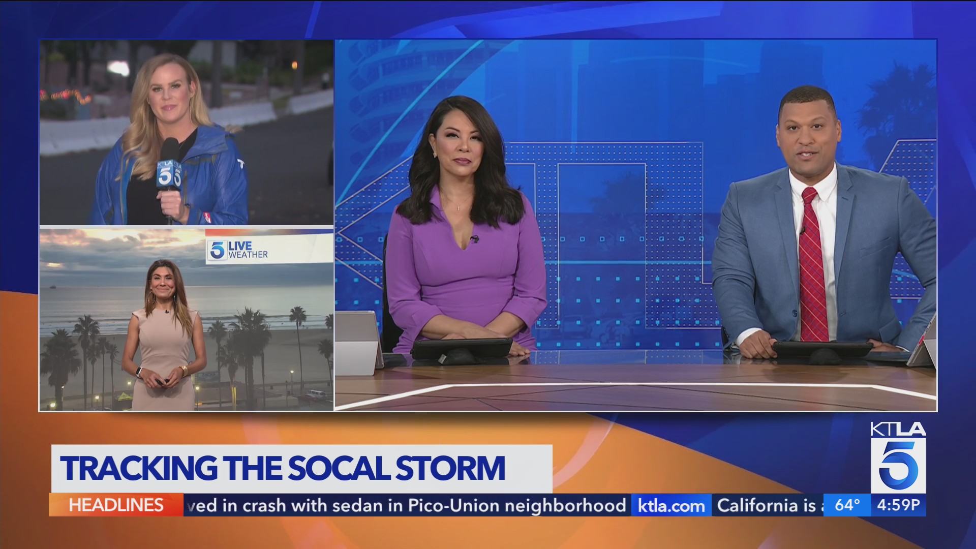 Storms to deliver heavy rain to parts of SoCal – KTLA 5 p.m. Team ...