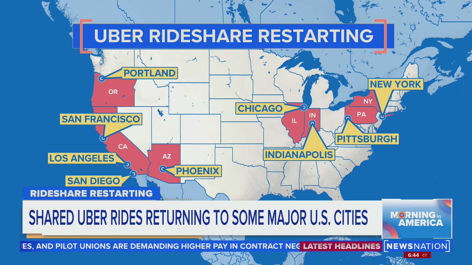 Shared Uber rides returning to some major U.S. cities | Morning in ...