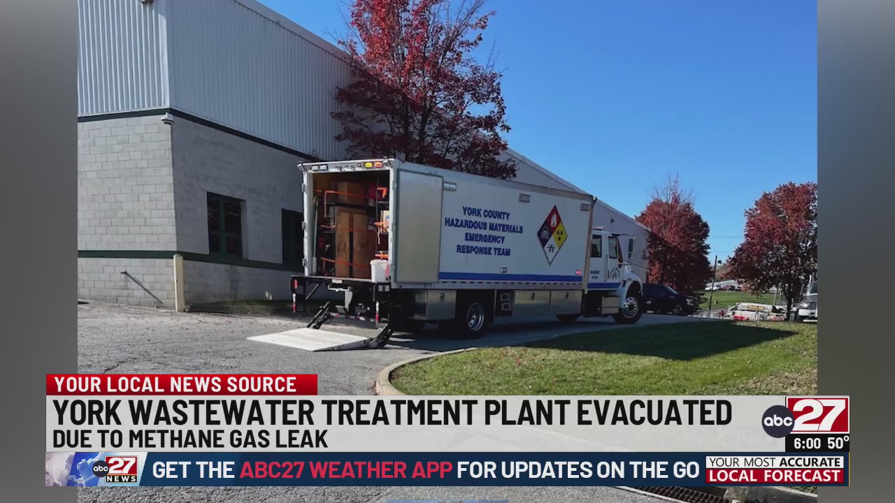 York Wastewater Treatment Plant evacuated after gas leak – ABC27