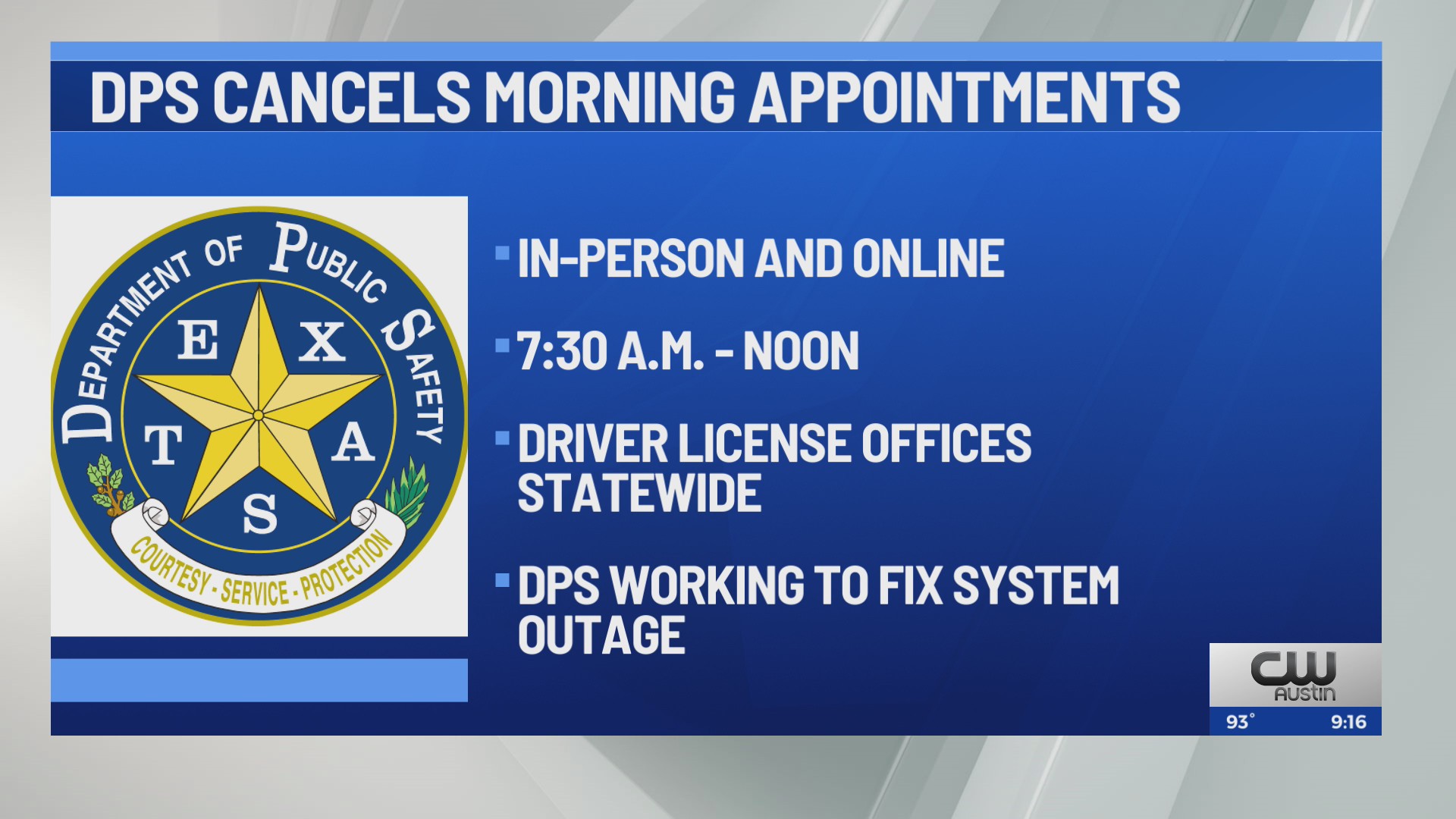Texas DPS driver license appointments canceled Tuesday due to system ...