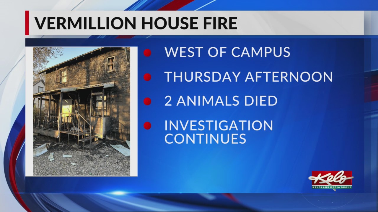 Two animals die in Vermillion house fire – KELOLAND.com