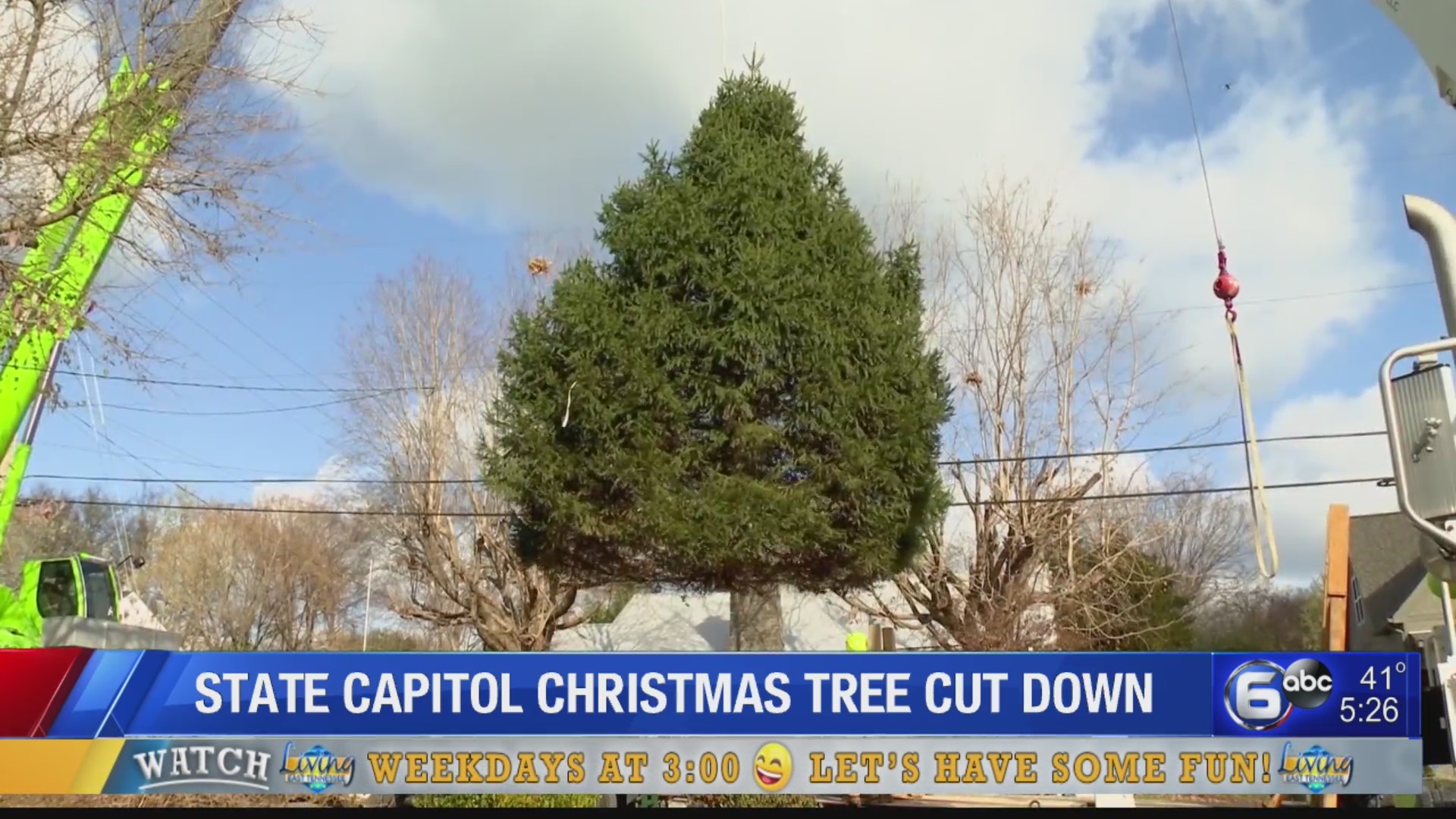 State capitol Christmas Tree cut down – WATE 6 On Your Side