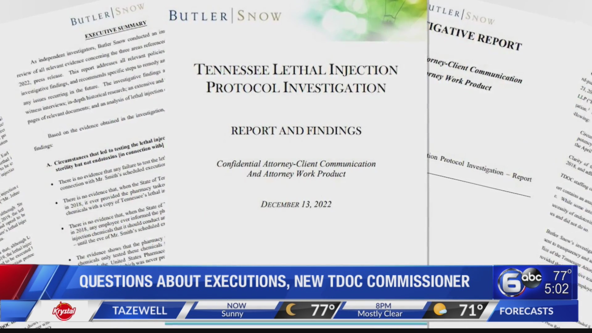 Questions about executions, new TDOC commissioner – WATE 6 On Your Side