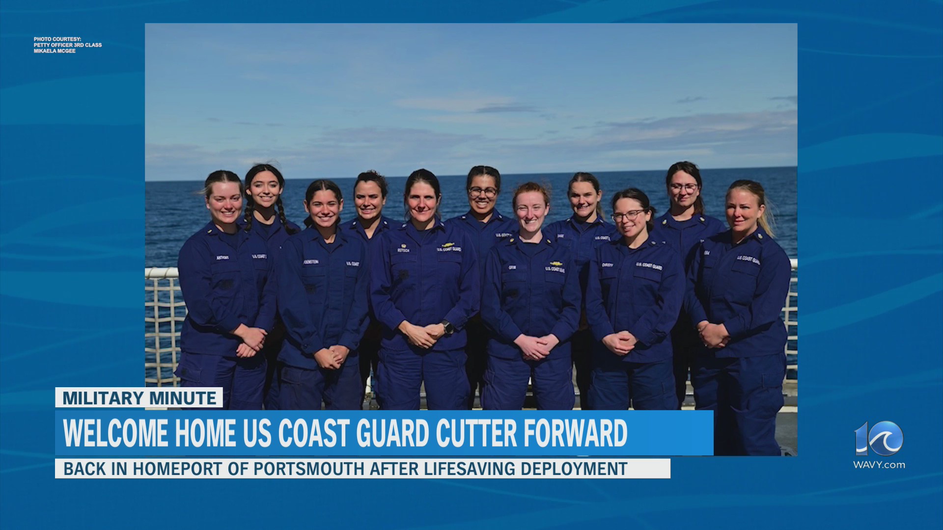 Military Minute: Welcome Home US Coast Guard Cutter Forward – WAVY.com