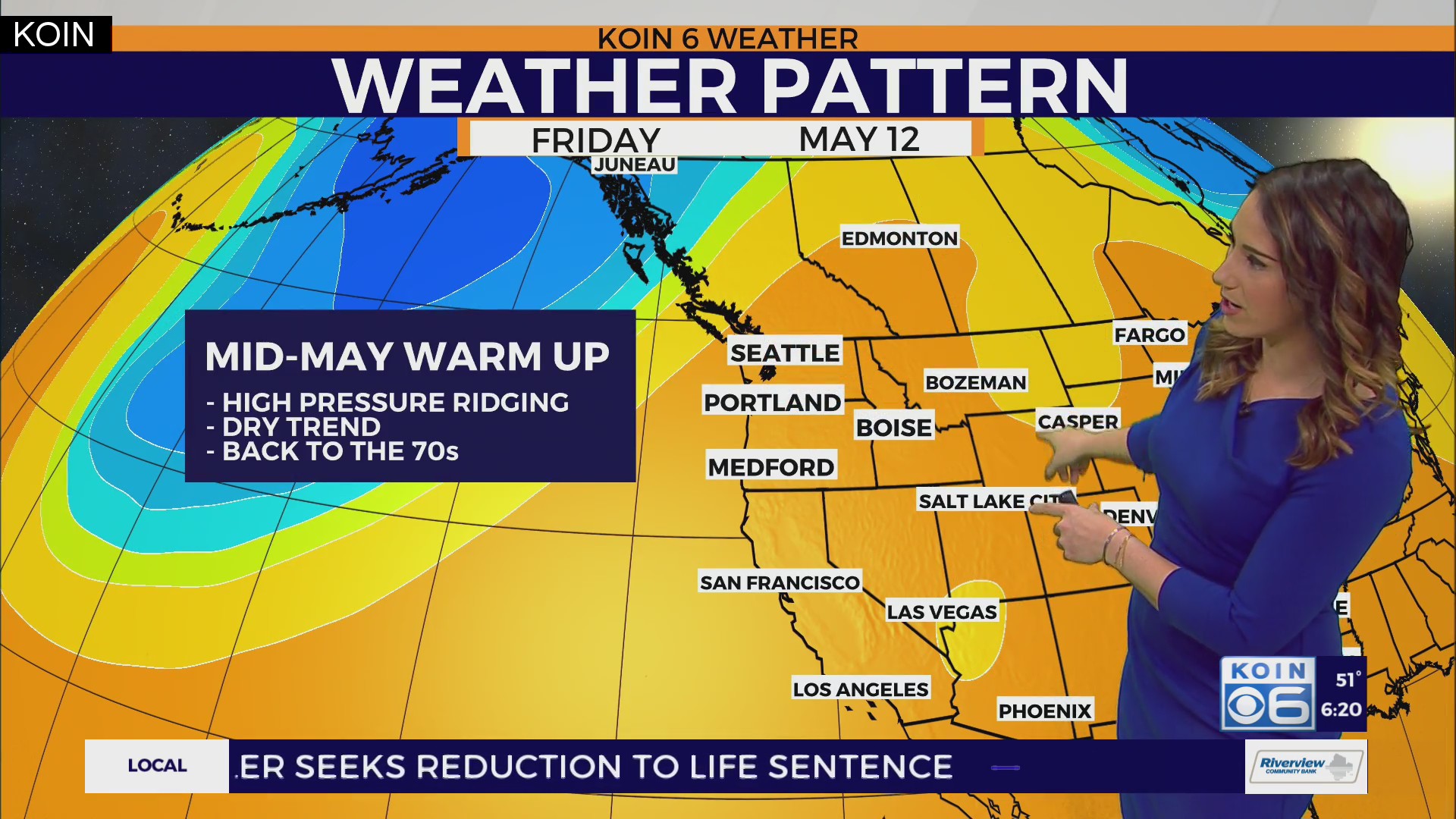 Weather forecast: Light spotty showers continue over the weekend – KOIN.com