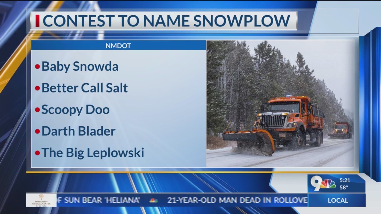 New Mexico has first ever contest to name snow plow – KTSM 9 News