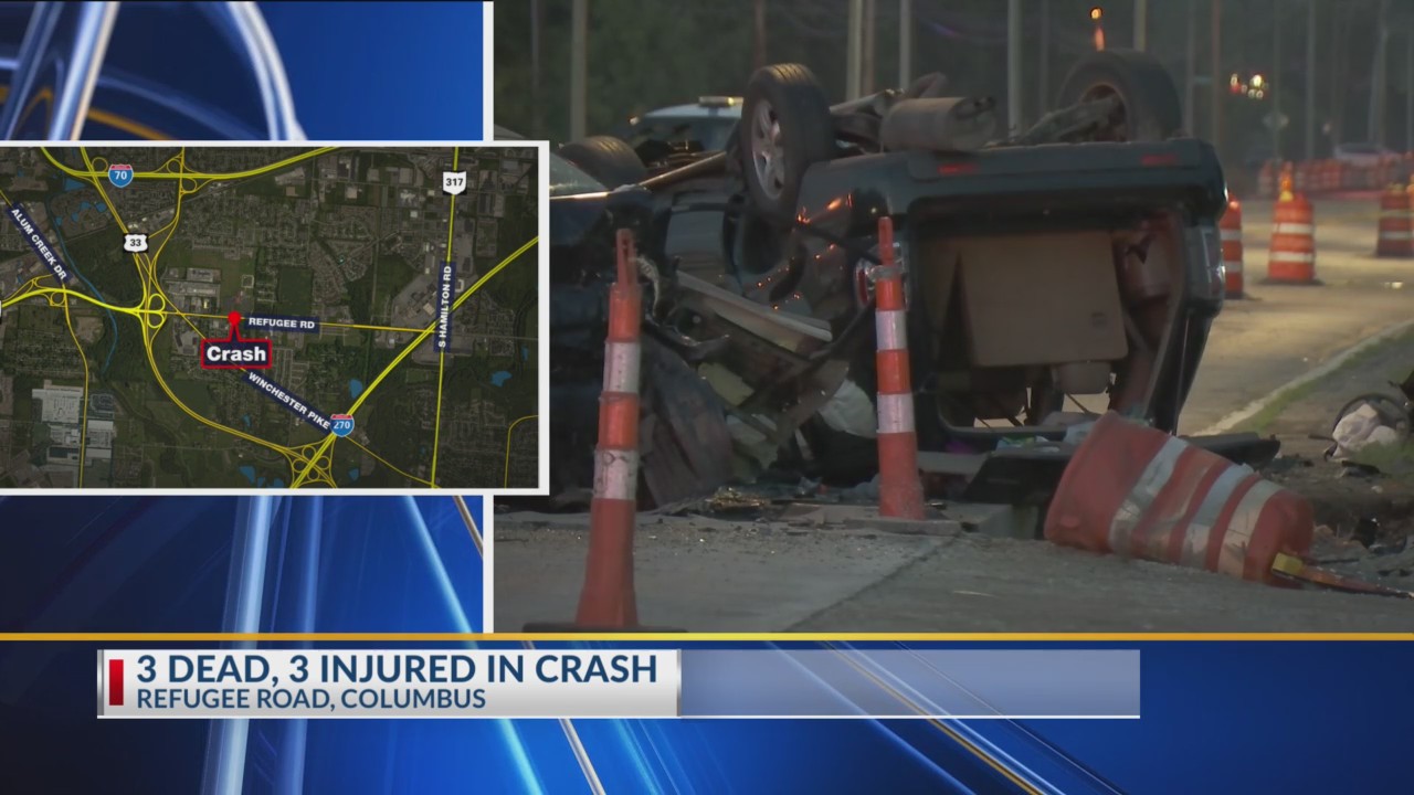 Three dead, three injured in Refugee Rd. crash – NBC4 WCMH-TV
