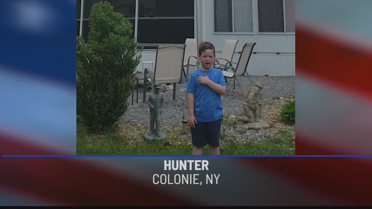 Hunter gives us our daily Pledge of Allegiance! – NEWS10 ABC