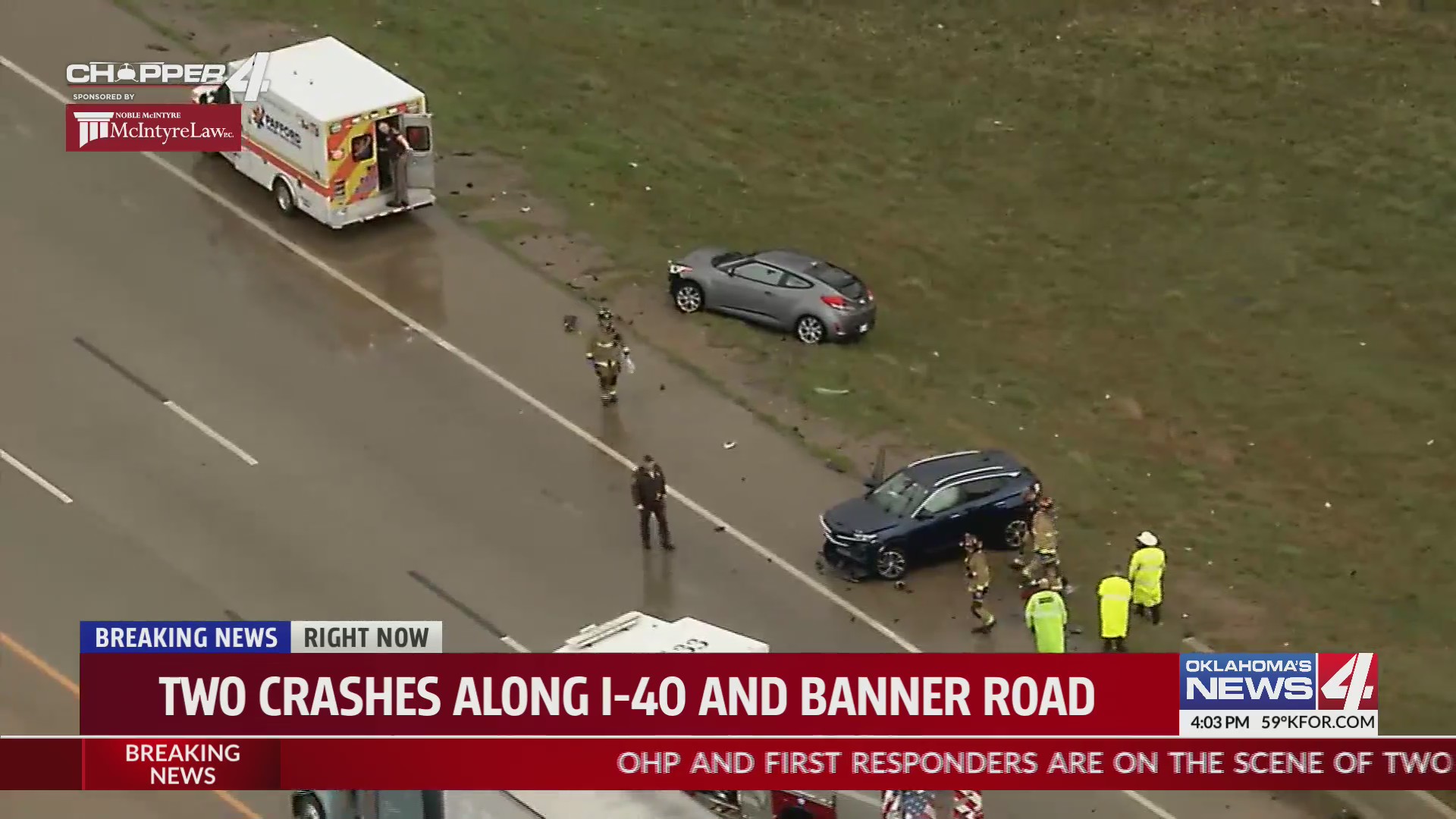 Two crashes along I-40 and Banner Road – KFOR.com Oklahoma City
