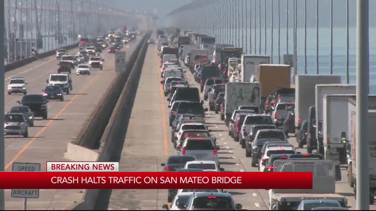 Crash halts traffic on San Mateo Bridge – KRON4